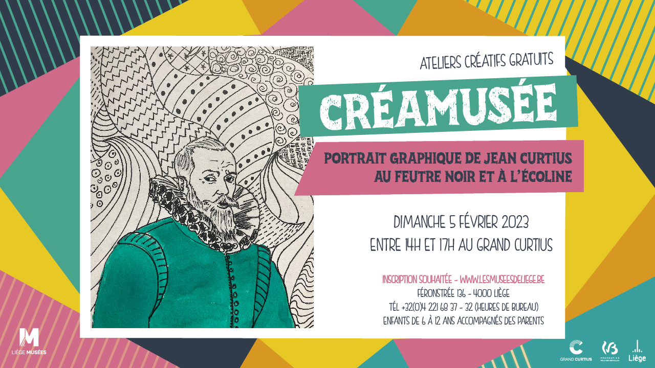 Créamusée : portrait graphique de Jean Curtius – Les Musées de Liège